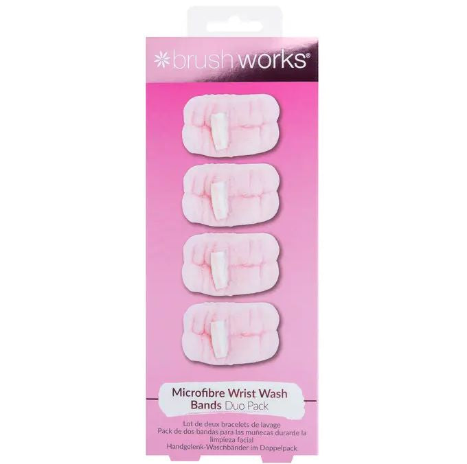 Brushworks Microfibre Wrist Wash Bands Duo Set – Zest Beauty